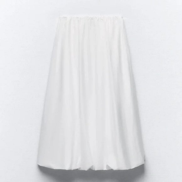Zara | Skirts | Zara Balloon Midi Skirt | Poshmark